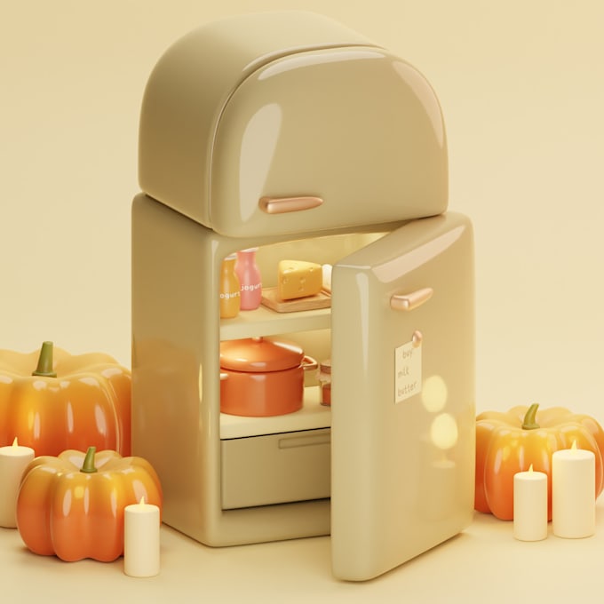 Create cozy kitchen objects and scenes by Iryna_st | Fiverr