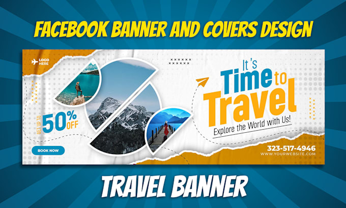 Design a professional facebook cover or social media banner by ...