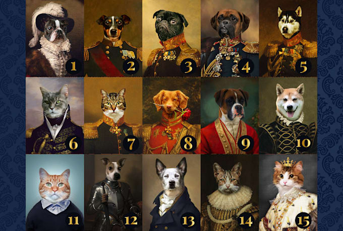 Create renaissance portrait for your pet or any animal by ...