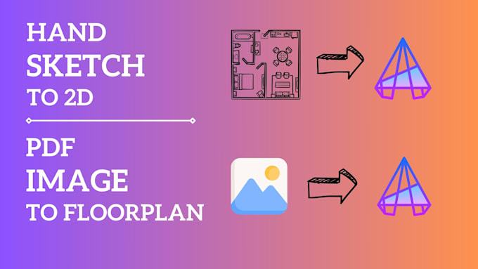 Convert sketch pdf or hand sketch to autocad 2d by Fm_interior | Fiverr