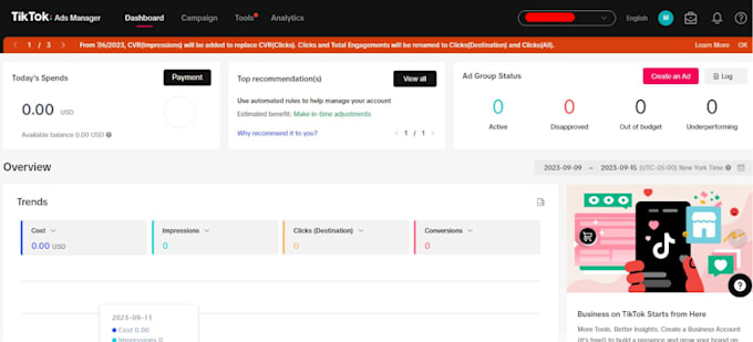 Create tik tok ads account for your business tiktok ads manager by Myownflight | Fiverr