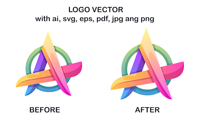 Edit logo, recreate or modify in vector file by Anjeraarao | Fiverr