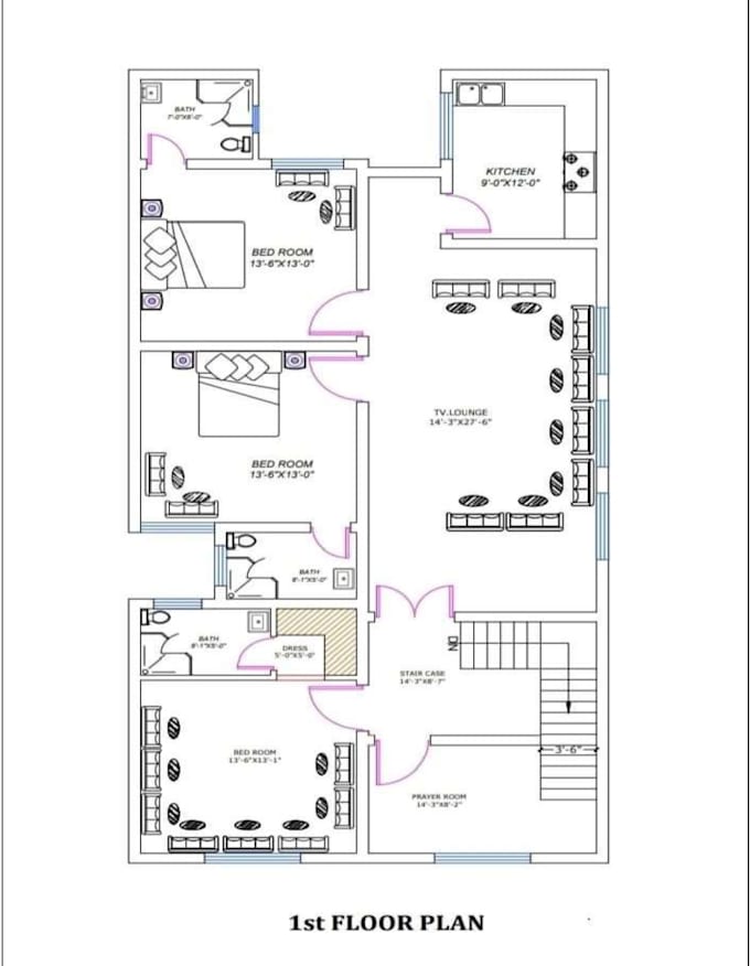 Design architectural floor plan with perfection by Rashid28076 | Fiverr