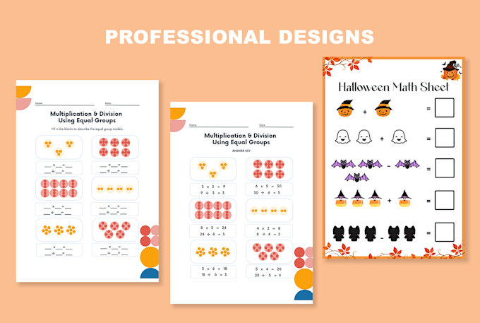 Design custom math sheets by Florence1114 | Fiverr