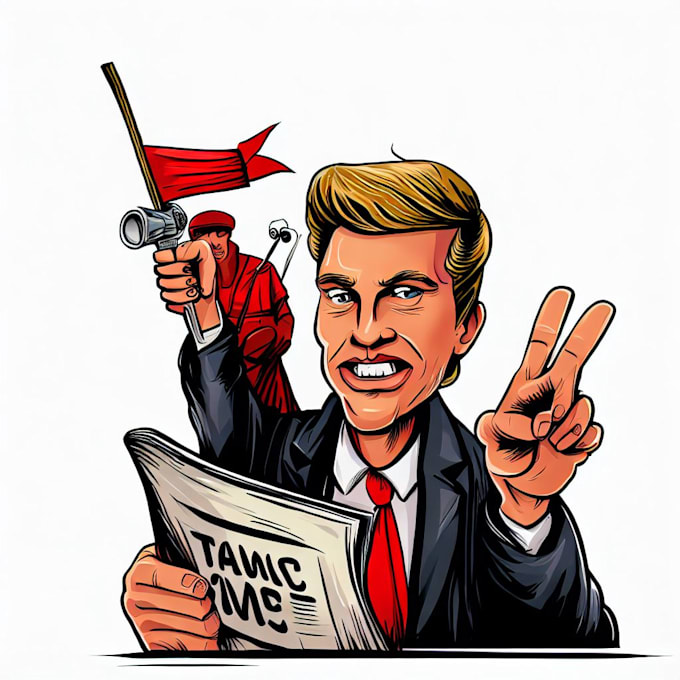 Draw political caricature and cartoon by Plausealing | Fiverr