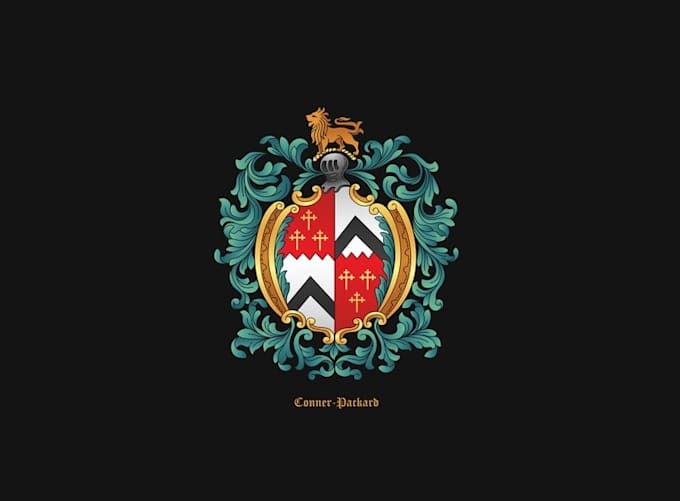 Design luxury regal gothic heraldic family crest coat of arms logo by ...