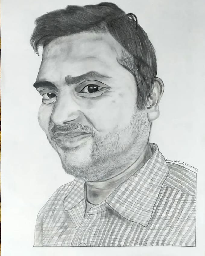 Draw detailed portrait illustration of people from photo by ...