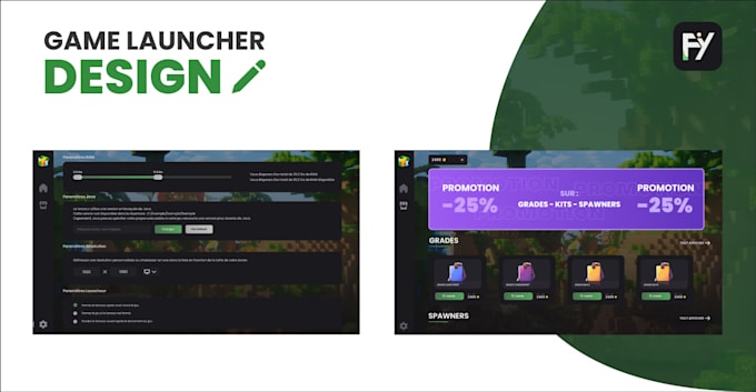 Create custom game launcher design by Flylonyx | Fiverr
