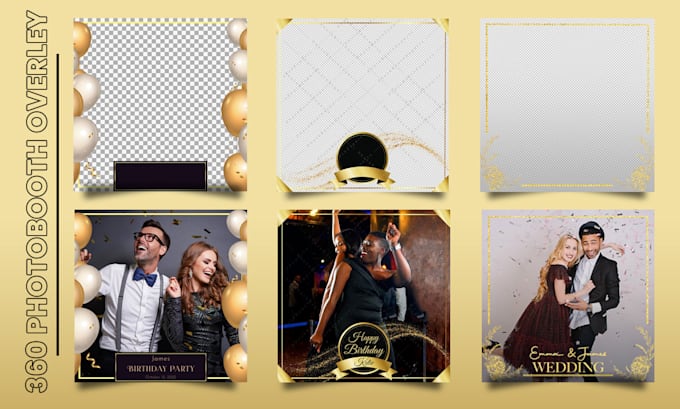 Design 360 custom photo booth overlays for any events by Ashim4u | Fiverr