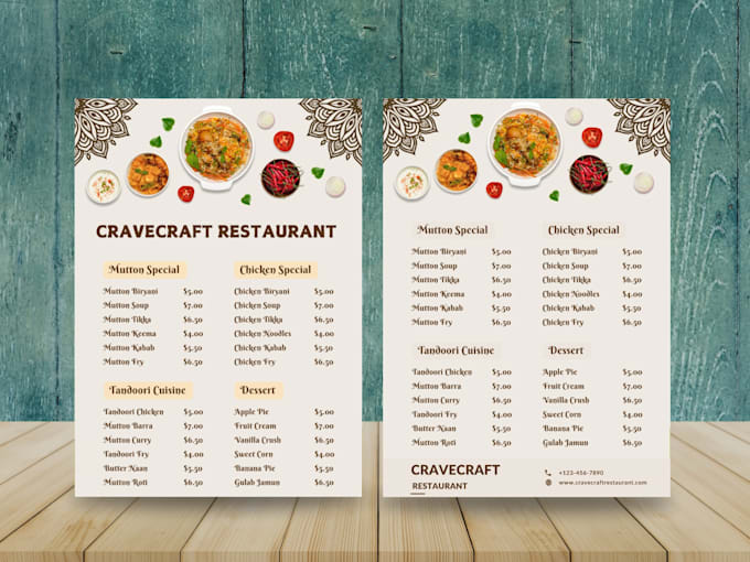 Design professional menu card design for your restaurant by ...