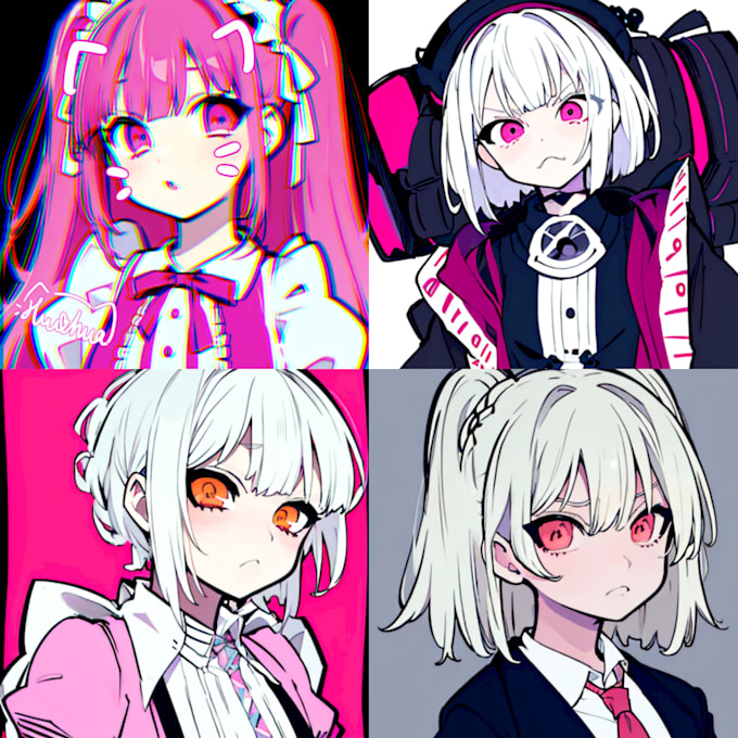Draw some anime pfp art cheap by Xiaohuohua | Fiverr