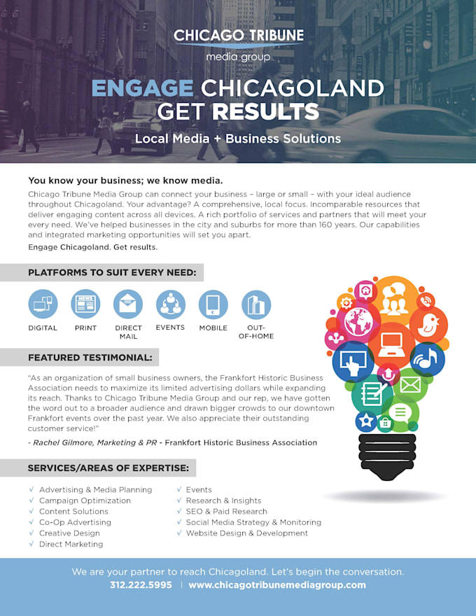 Write design one pager, cheat sheet, marketing flier, sell sheet ...