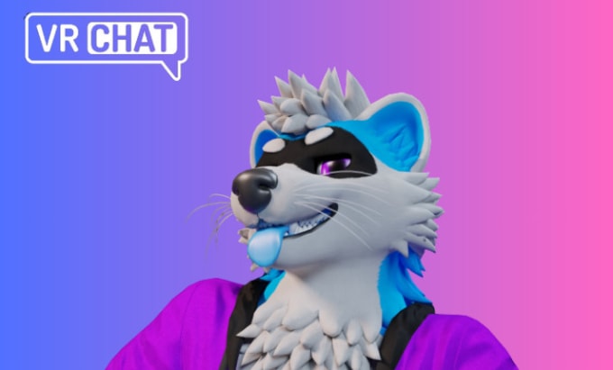 Create high quality 3d furry vrchat avatar, fursona, vseeface, animaze ...