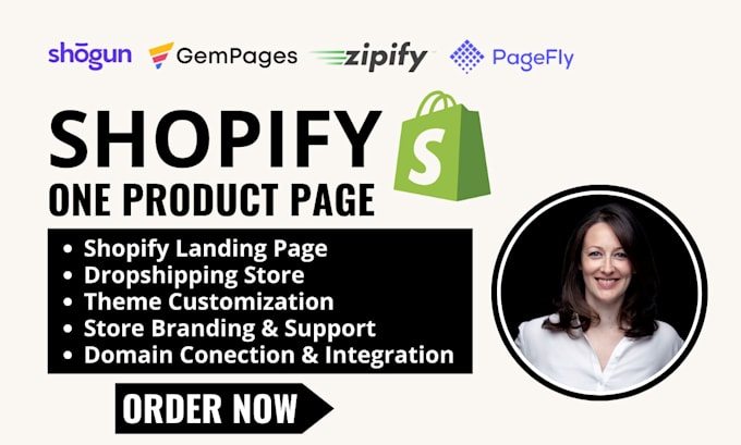 Design shopify product page, landing page with shogun, pagefly, gempages, zipify by Orla_01brady ...