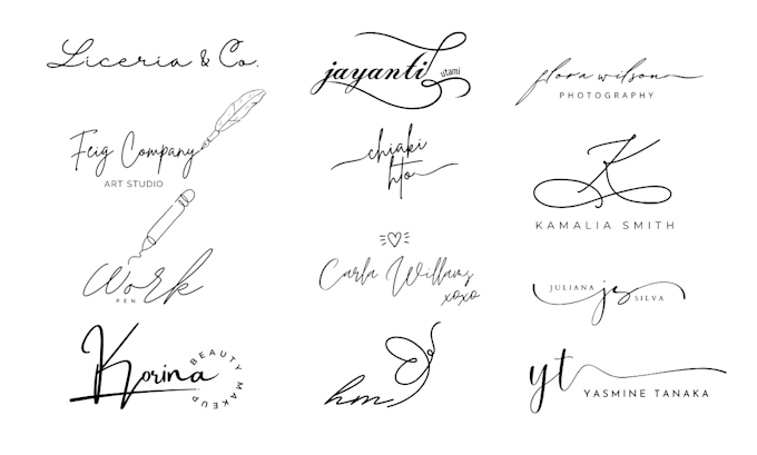 Design a unique and stylish signature logo by Hgfghjkv | Fiverr