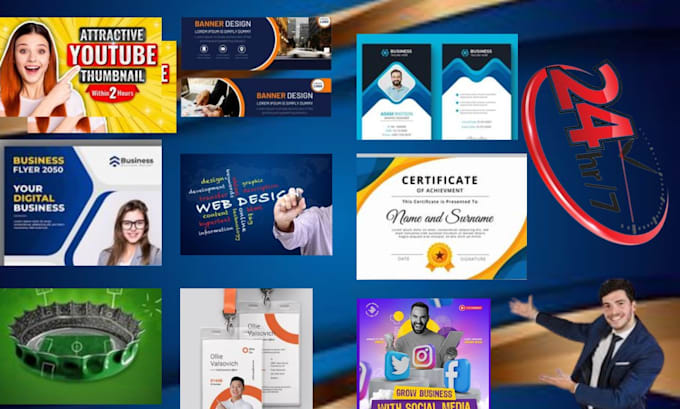 Design professional and catchy social posts flyers thumbnails banners by Waryah07 | Fiverr