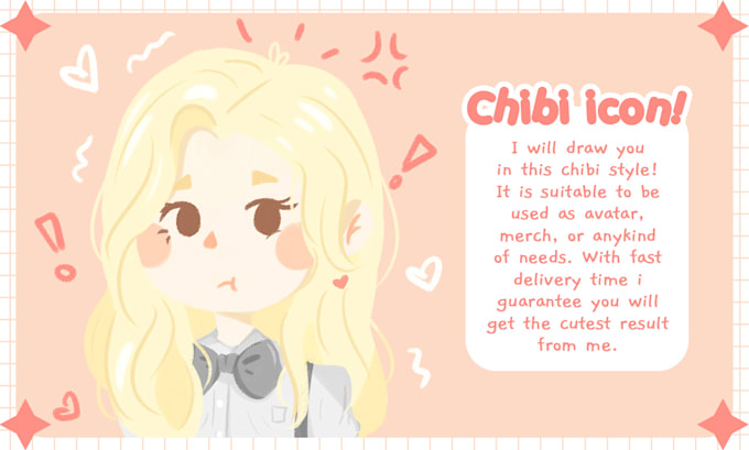 Make a cute lineless chibi character for you by Rurusite | Fiverr