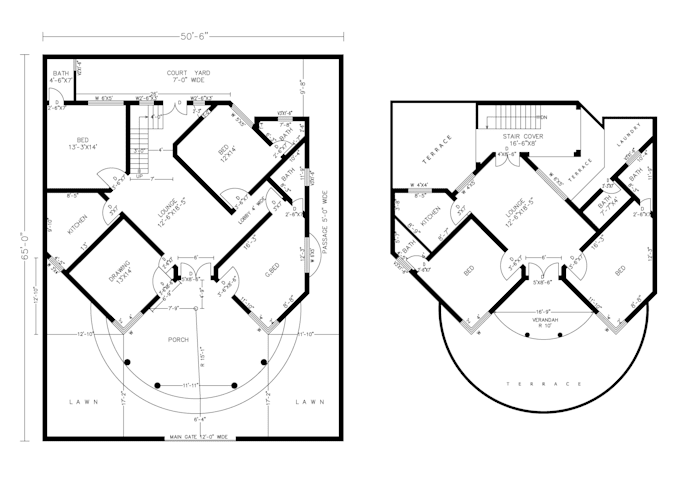 Disegnare disegni architettonici 2d, planimetrie dettagliate, layout in ...