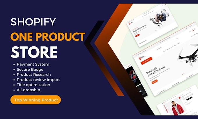 Shopify one product store design using winning product by Ripon_w | Fiverr