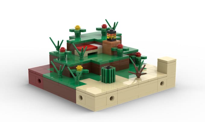 Create a lego minecraft inspired model by Ethan_lock | Fiverr