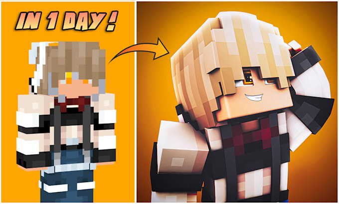 Transform your minecraft avatar into 3d art by Wizard_graphics | Fiverr