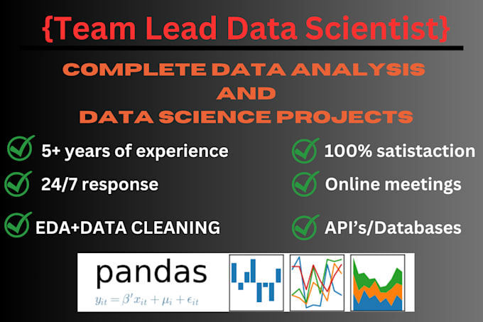 Do professional data science or data analysis projects and tasks using python by Isuleman15 | Fiverr