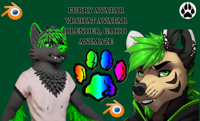 Do 3d model, furry avatar, vrchat avatar, gmod, fursona, nsfw, game asset,vtuber by Rodyray | Fiverr