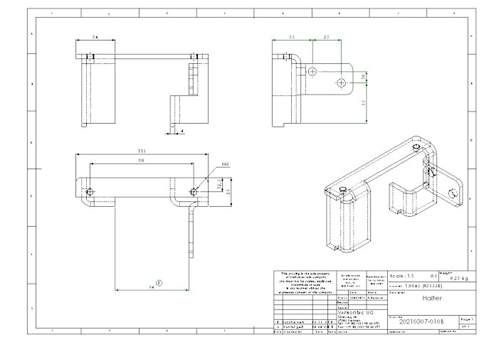 Make solid works , 3d construktion, sheet metal by Kruno_besednik | Fiverr