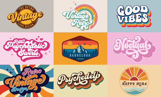 Design custom lettering typography 70s retro font logo , tee by ...