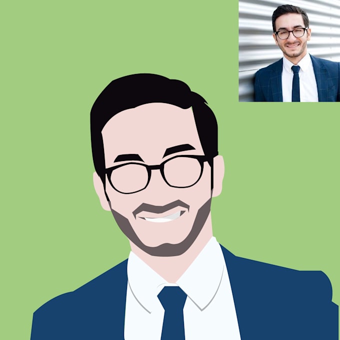 Make your profile picture looks flat designed by Marwen_ounis | Fiverr
