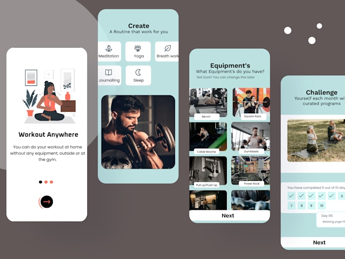 Design splash screen and onboarding for mobile app by Sadia_adept | Fiverr