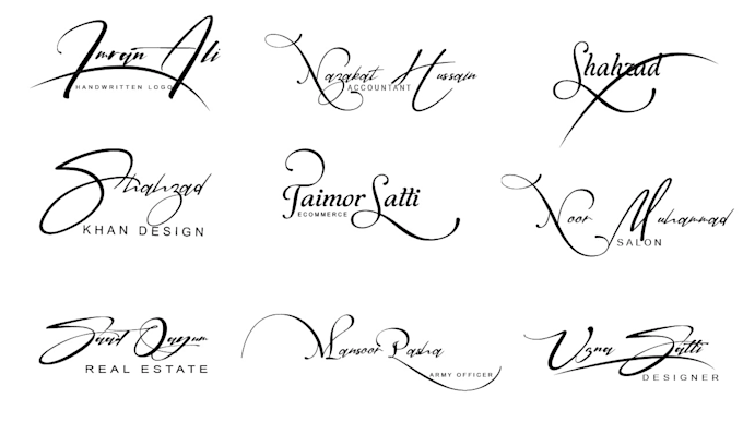 Design unique luxury perfect scripted signature cursive handwritten ...