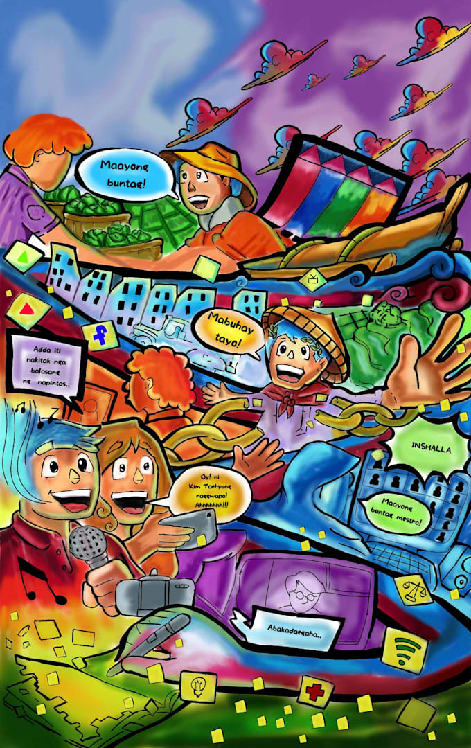 Do a digital poster art and editorial cartooning for you by ...