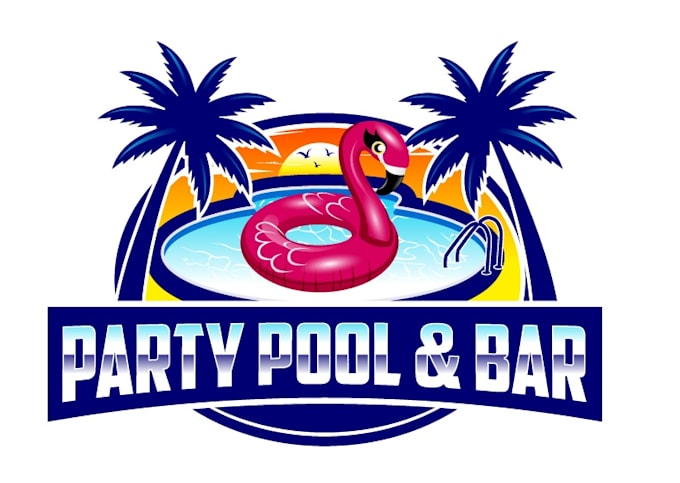 Design modern party pool logo with free source files by Sallye2039 | Fiverr
