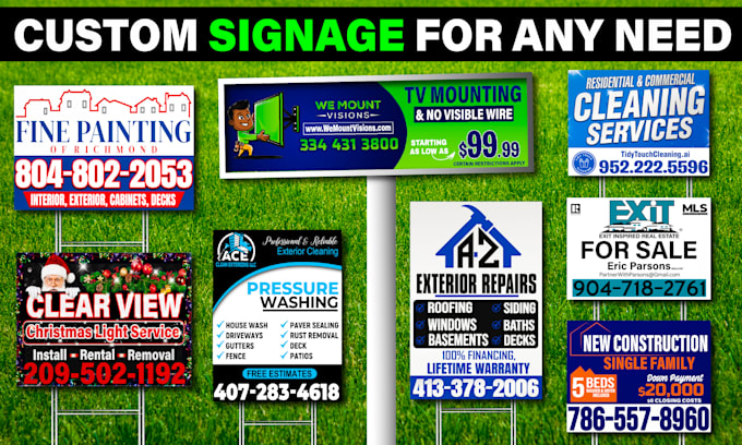 Design custom yard sign, bandit sign, lawn sign, real estate sign and ...