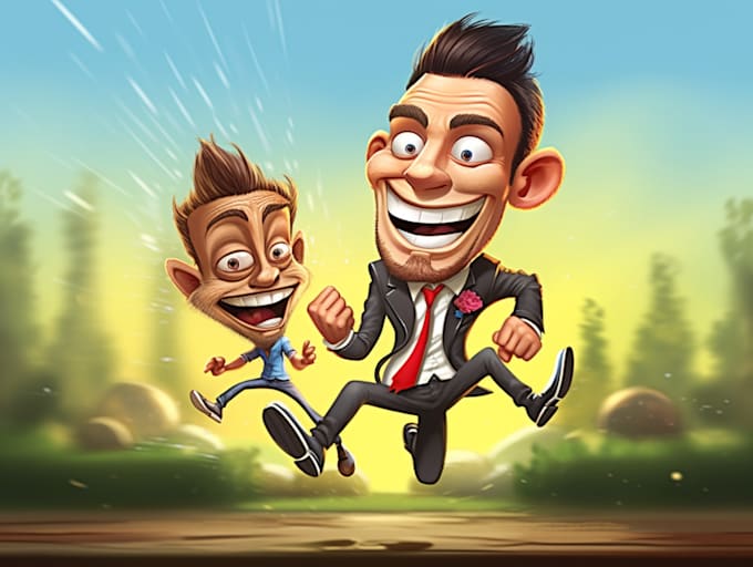 Draw unique caricature cartoon from any photo by Scorida_po | Fiverr