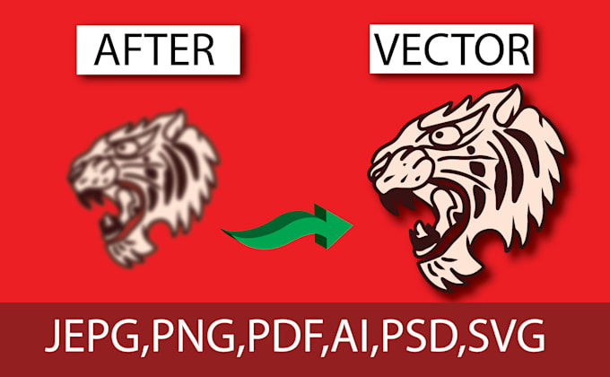 Professional execution of graphic image into a highquality vector ...