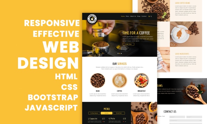Design Responsive Custom Website Using Html Css Bootstrap Js By Kabirprocoder Fiverr