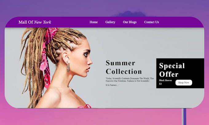 Be Your Custom Web Developer Using Htmlcss Bootstrap And Javascript By Hashimweb Fiverr