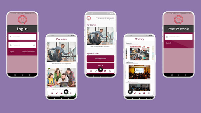 Design flutter ui for android application ios apps by Saonsrabon | Fiverr