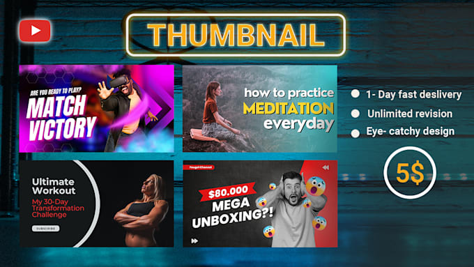 Design a catchy thumbnail that attracted by Toru97 | Fiverr