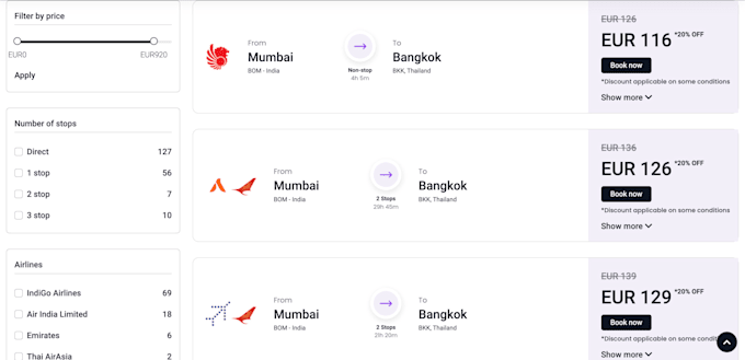 Create a flight meta search website using kiwi api by Travelexpert_kk ...