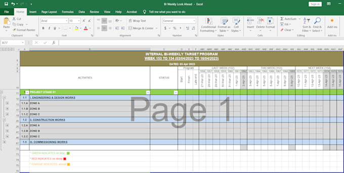 Create template of weekly schedule or weekly plan in excel by Veasna ...