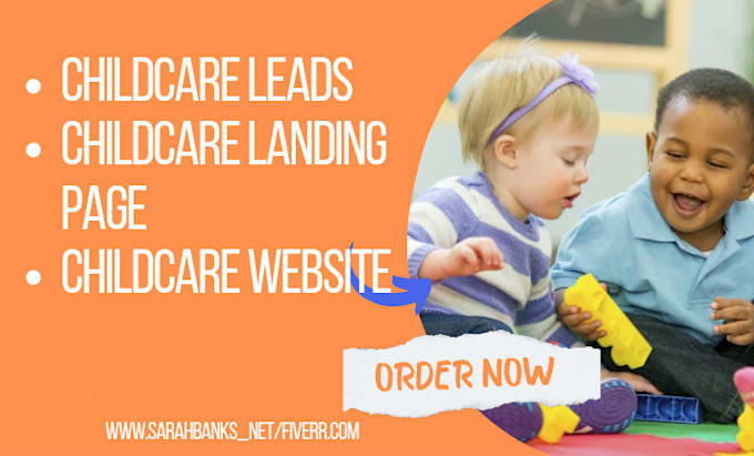 Setup childcare, daycare, preschool website, landing page design ...