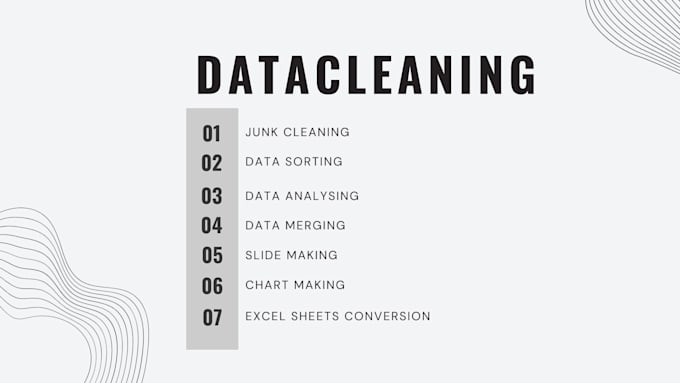 Do data cleaning formatting and sorting by Shiji66200 | Fiverr