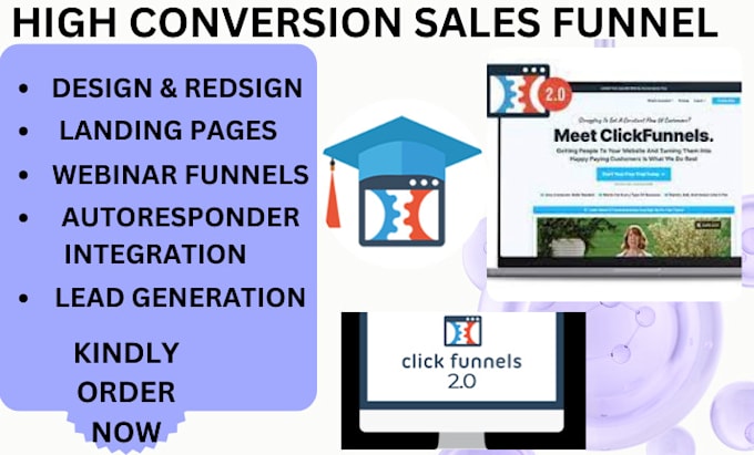 Build clickfunnels landing page, sales funnel website in click funnel ...