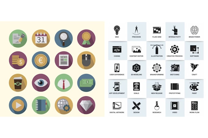 Edit redesign redraw modify fix sketch icon to vector line art icon set ...