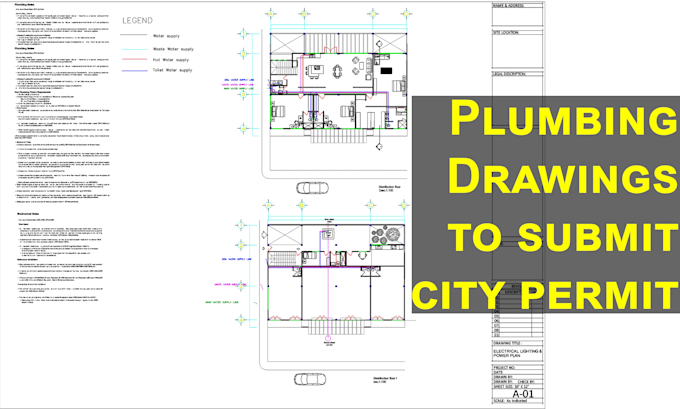Design plumbing, electrical drawings hvac mep in autocad for city ...