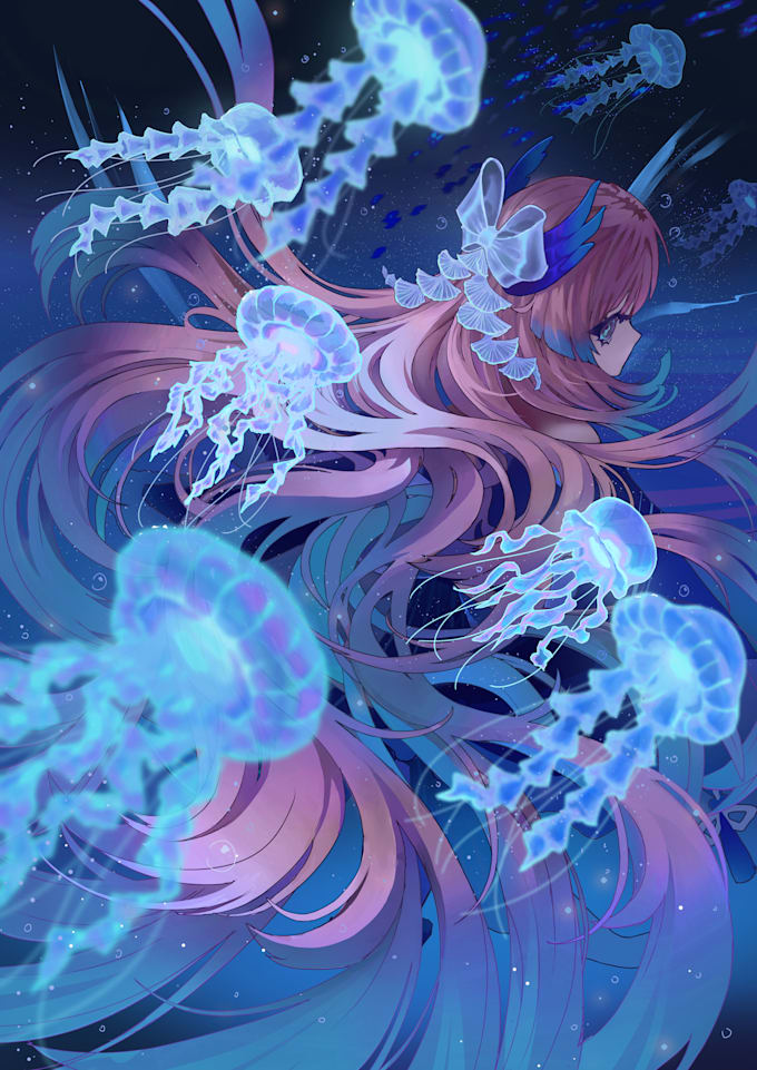 Draw beautiful fluid anime style illustration by Leaebreo | Fiverr