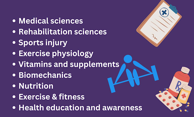 Write medical and sports content and proofreading by Nisarfirdous | Fiverr